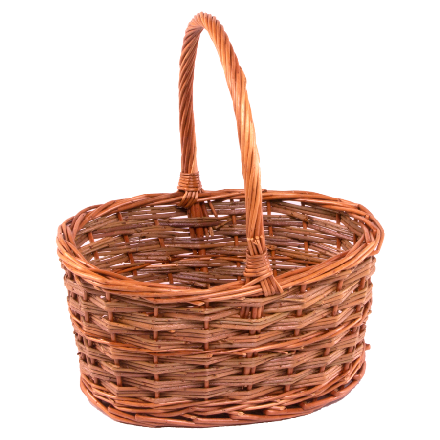 Small Rustic Oval Shopping Basket | Cazaar