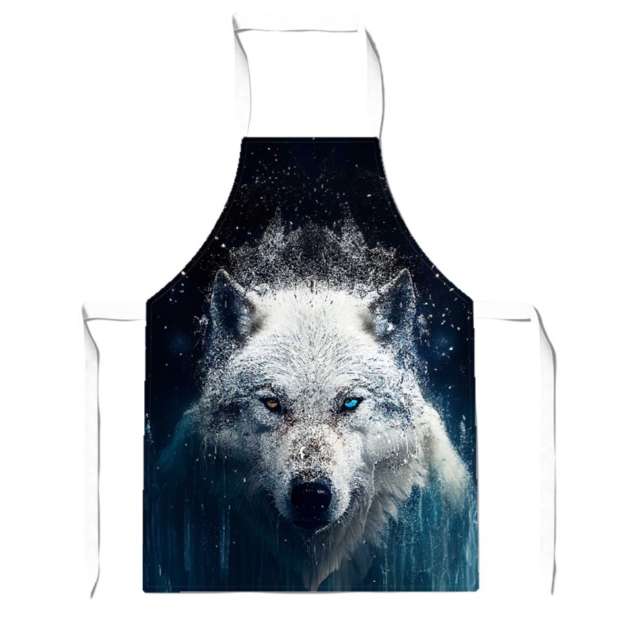 White Wolf Face Splashart Apron | Cazaar