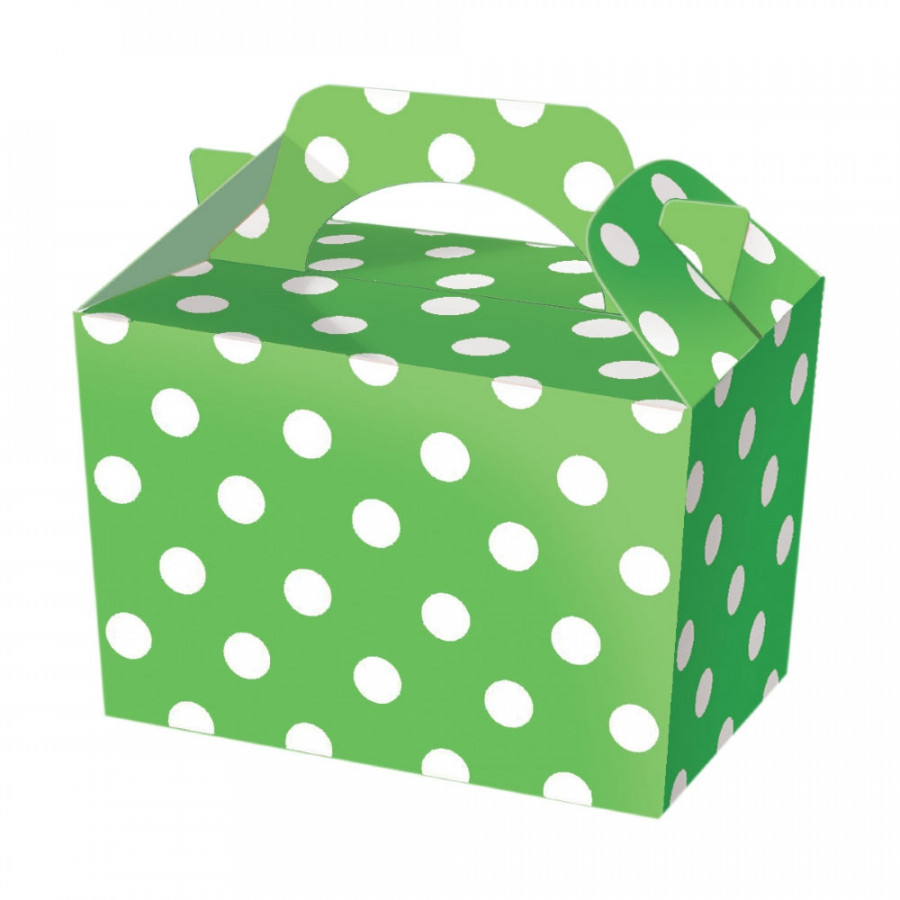 10 Green Polka Dot Boxes | Cazaar