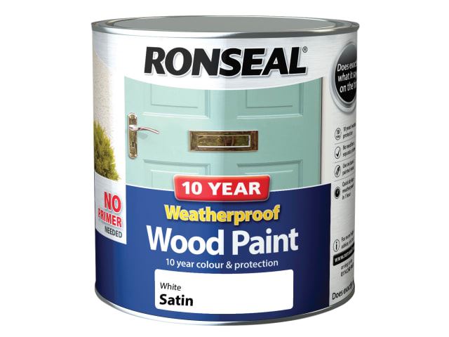 10 Year Weatherproof Wood Paint White Satin 2.5 ... | Cazaar