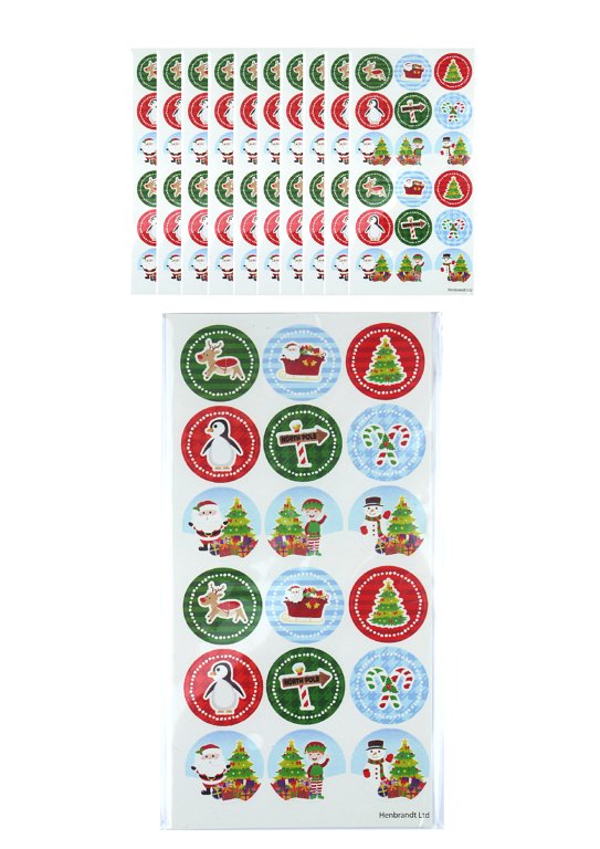 180 Round Christmas Stickers | Cazaar