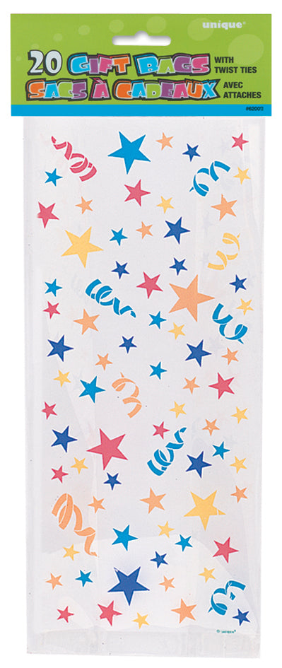 20 Stars Cellophane Gift Bags | Cazaar