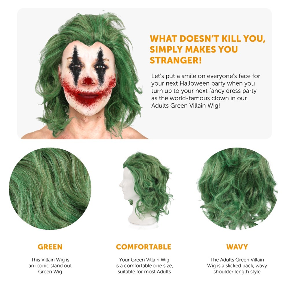 Adults Green Villain Wig | Cazaar