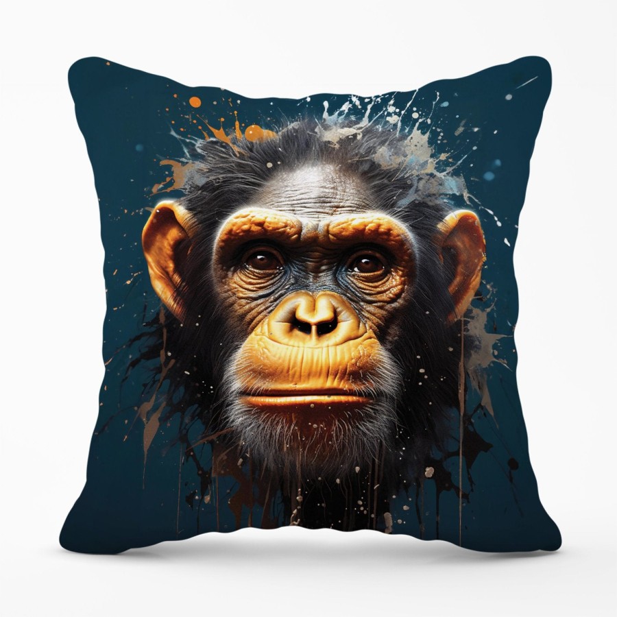 Splashart Realistic Monkey Face Outdoor Cushion | Cazaar