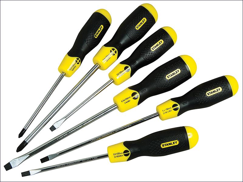 Cushion Grip Screwdriver Set, 6 Piece SL/PZ STA5... | Cazaar