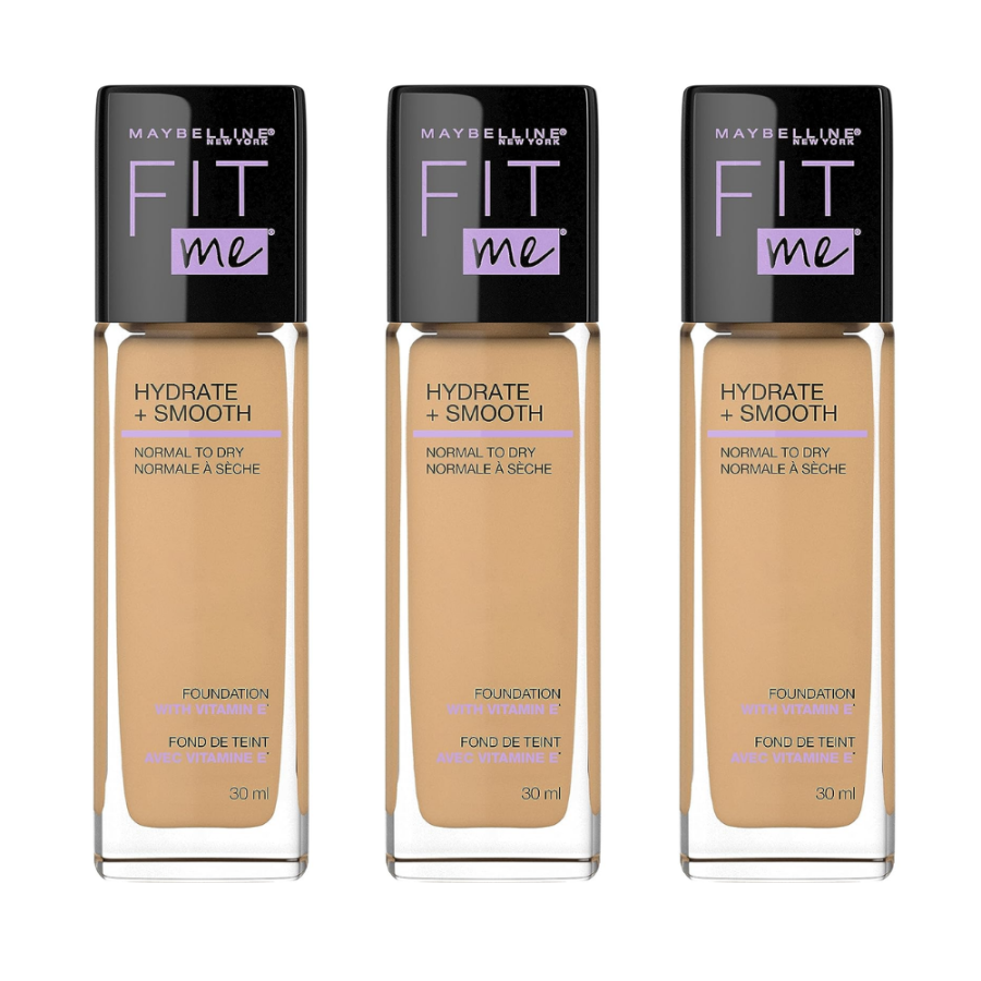 3 x Maybelline Fit Me Dewy Smooth Foundation 3