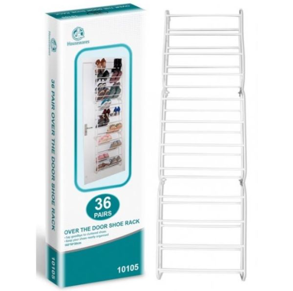 36 Pair Over the Door Shoe Rack - Space Saver | Cazaar