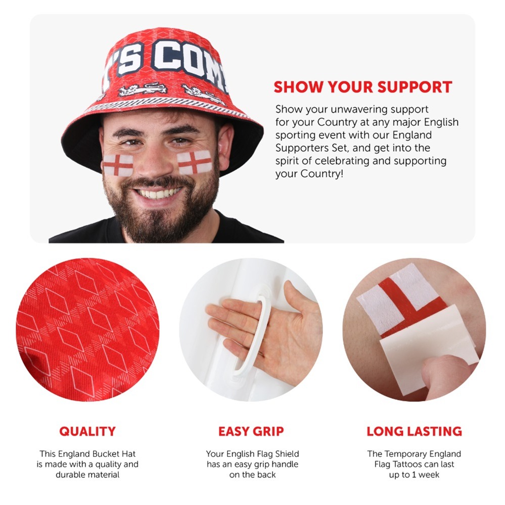 England Supporters Set - Bucket Hat, Inflatable ... | Cazaar