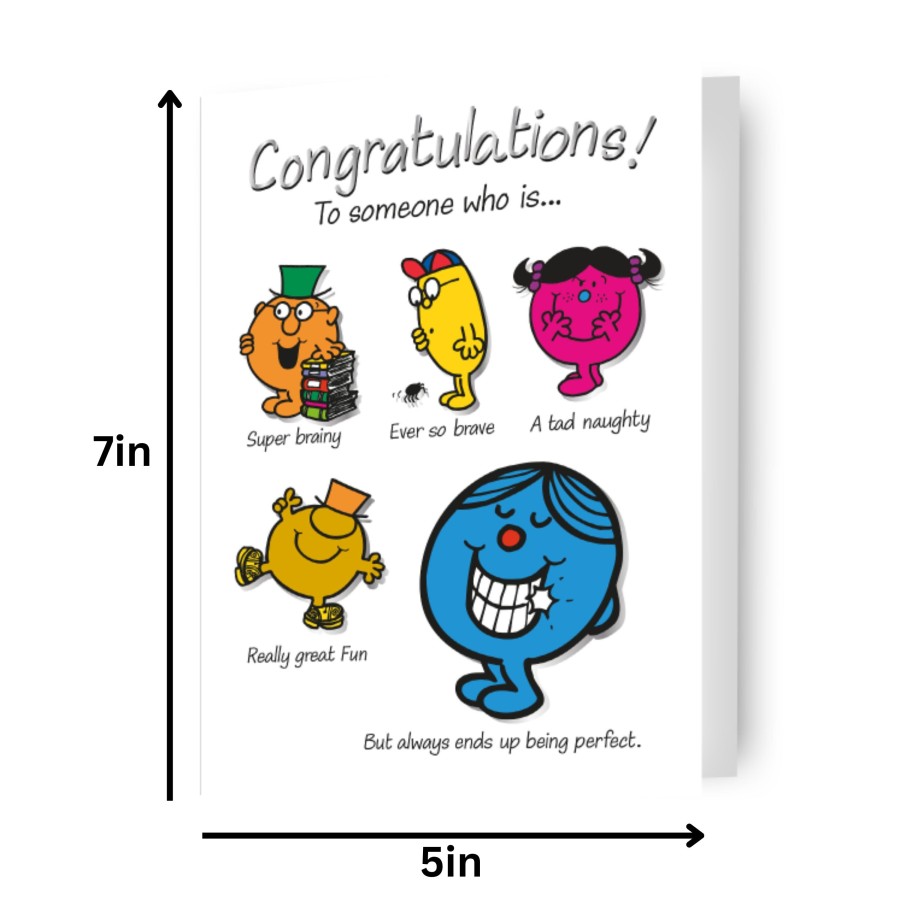 Mr Men & Little Miss 'Congratulations' Card | Cazaar