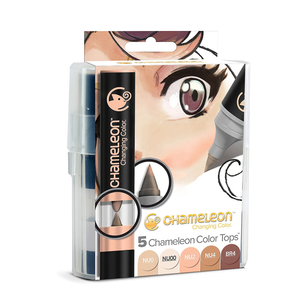 Chameleon Cool Tones 5 Marker Pen Colour Tops Set | Cazaar