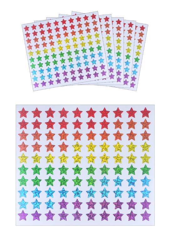 500 Assorted Holographic Star Stickers | Cazaar