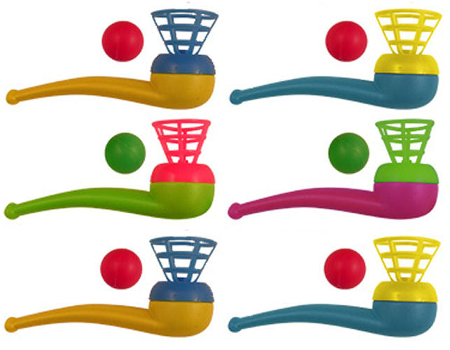 6 Toy Blow Pipes & Balls - Fun Set | Cazaar