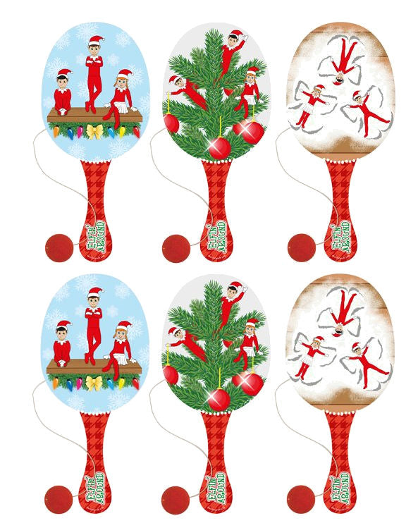 6 Elfin' Around Christmas Paddle Bats | Cazaar