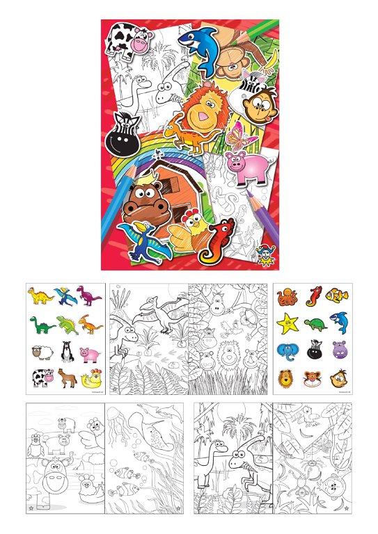 6 Fun Sticker & Colouring Books | Cazaar