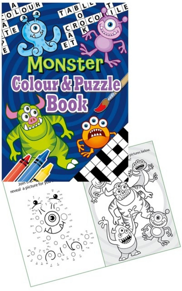6 Monster Colour & Puzzle Books | Cazaar
