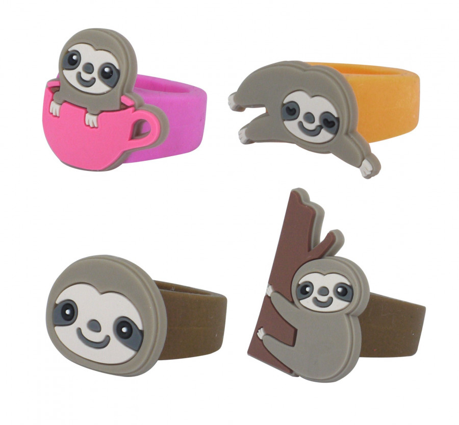 6 Sloth Rubber Rings for Fun and Play | Cazaar