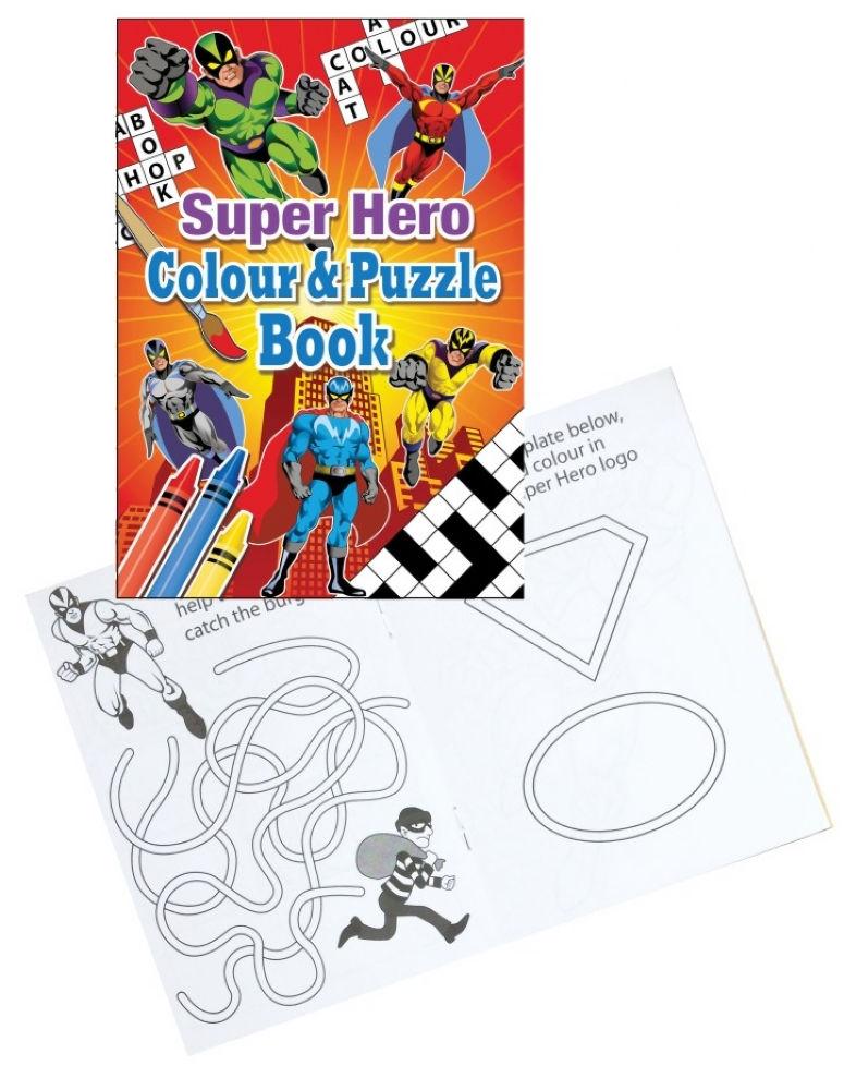 6 Super Hero Colour & Puzzle Books | Cazaar