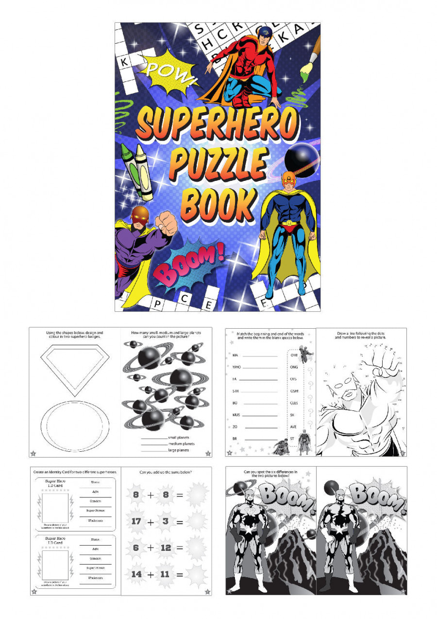 6 Super Hero Puzzle Books | Cazaar