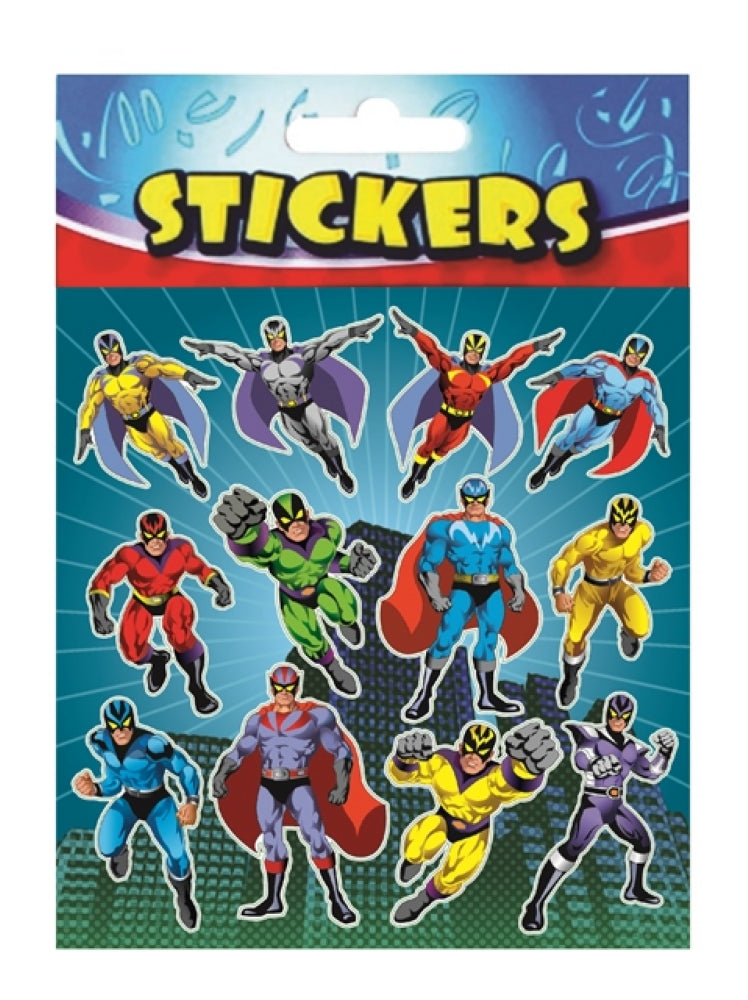 6 Super Hero Sticker Sheets | Cazaar