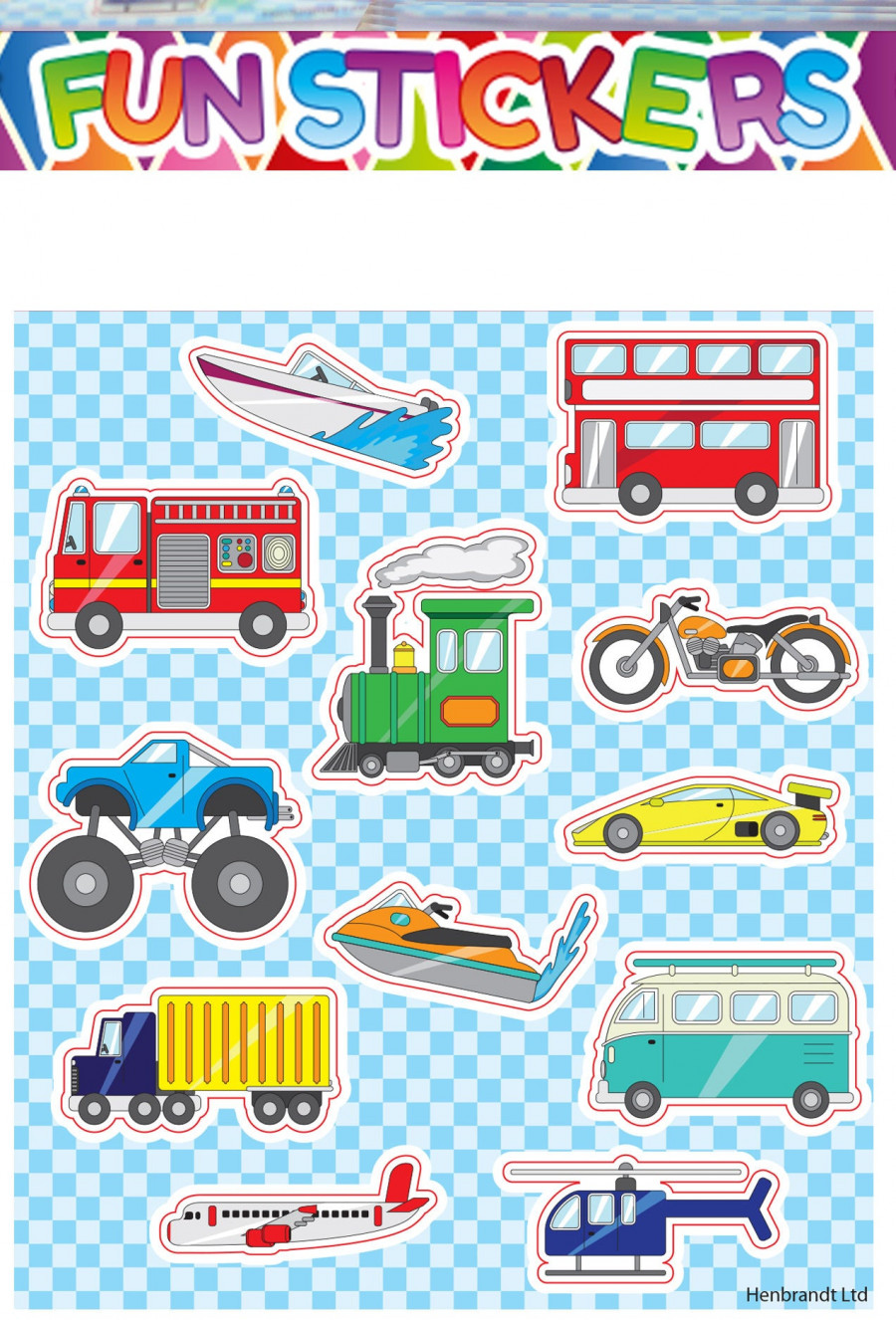 6 Transport Sticker Sheets | Cazaar