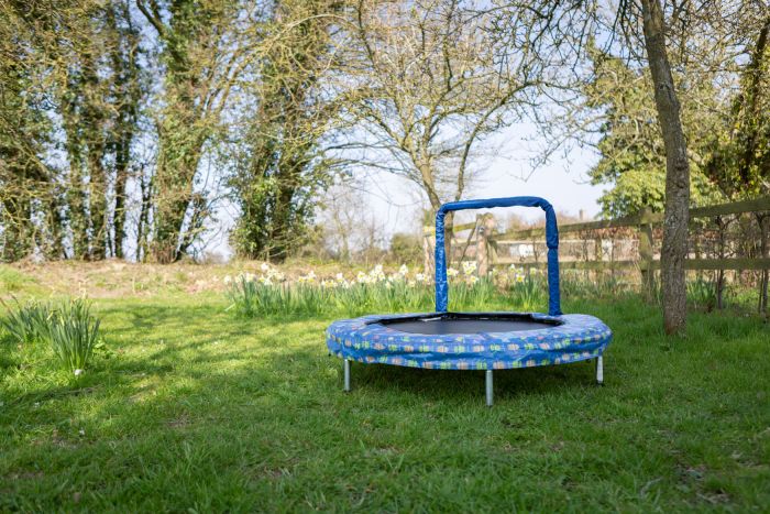 48" Blue Robot Mini Trampoline | Cazaar