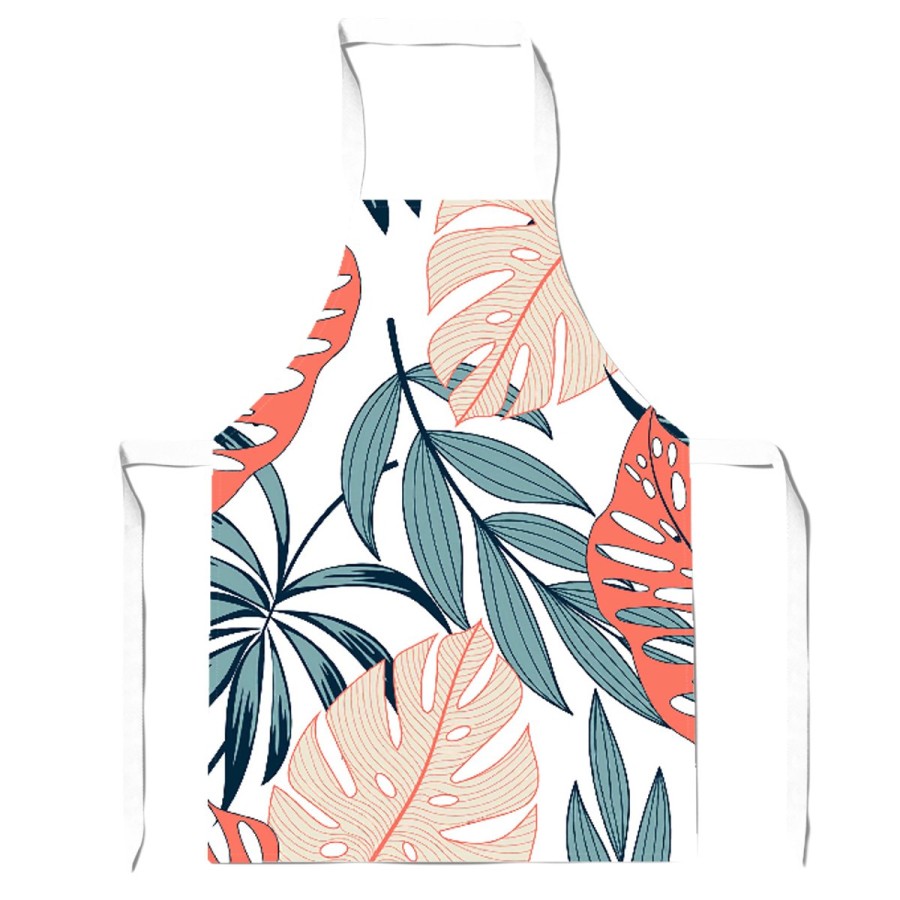 Tropical Leaf Pattern Apron | Cazaar