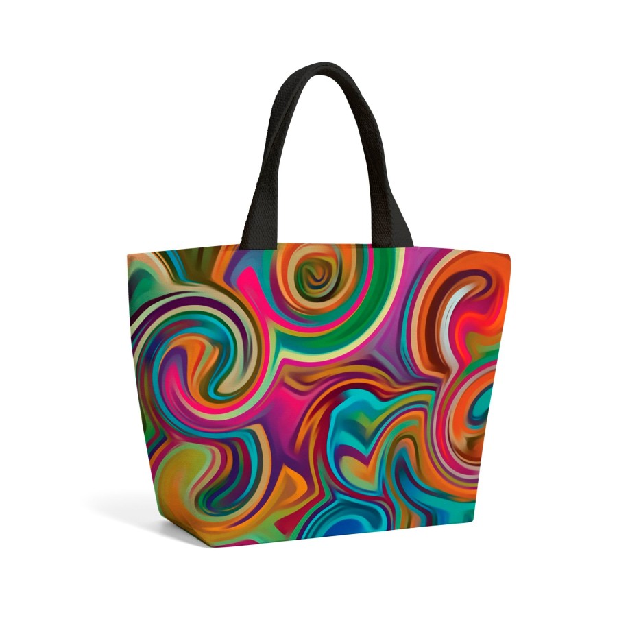 Colourful Wave Pattern Beach Shopper Tote Bag | Cazaar