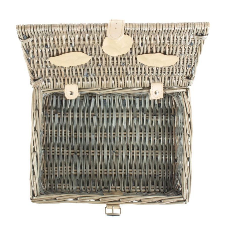 30cm Antique Wash Split Willow Wicker Basket | Cazaar