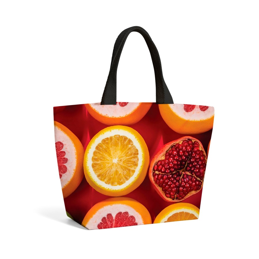 Citrus And Pomegranate Beach Shopper Tote Bag | Cazaar