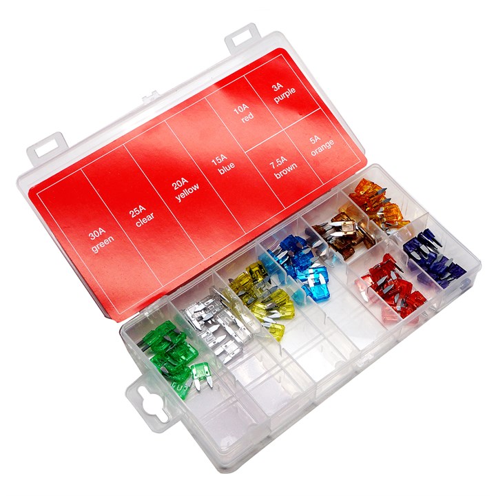 96 pcs Mini Blade Auto Fuse Kit | Cazaar
