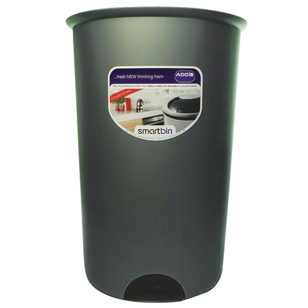 Addis Round Bin Base 50Ltr Metallic - AG11370 | Cazaar