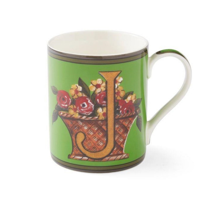 Letter J Mug - 12oz Tea/Coffee Initial Cup | Cazaar