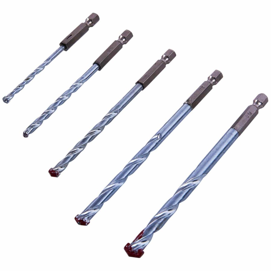 Amtech 5 Piece Hex Shank Masonary Drill Bit Set | Cazaar