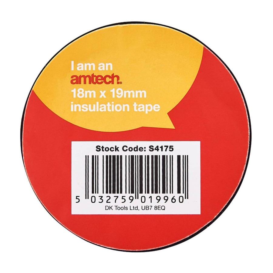 Amtech Insulation Tape Black 18m x 19mm | Cazaar