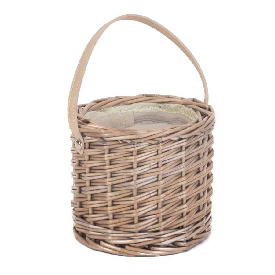 Antique Wash Wicker Mini Ice Basket | Cazaar