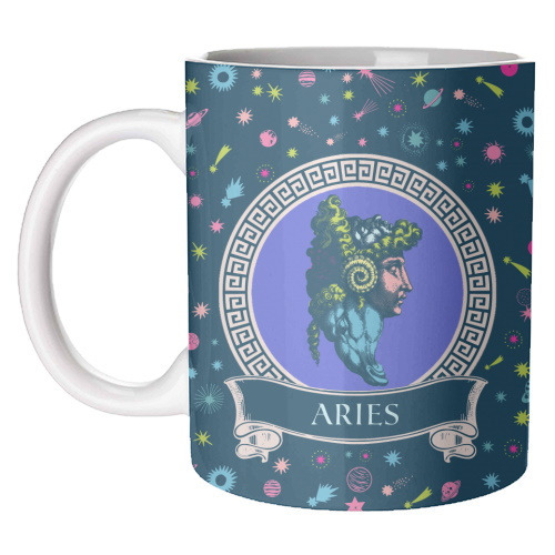 Aries Star Sign Coffee Mug Quirky Art Gift | Cazaar