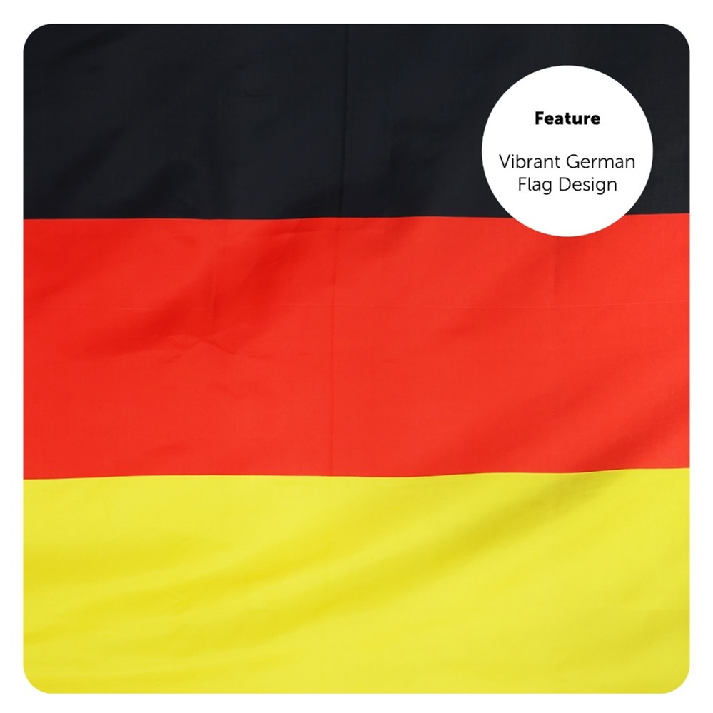 Large 5ft x 3ft Germany Flag & Afro Wig | Cazaar