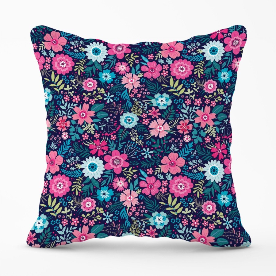 Cute Colourful Flower Pattern Outdoor Cushion | Cazaar