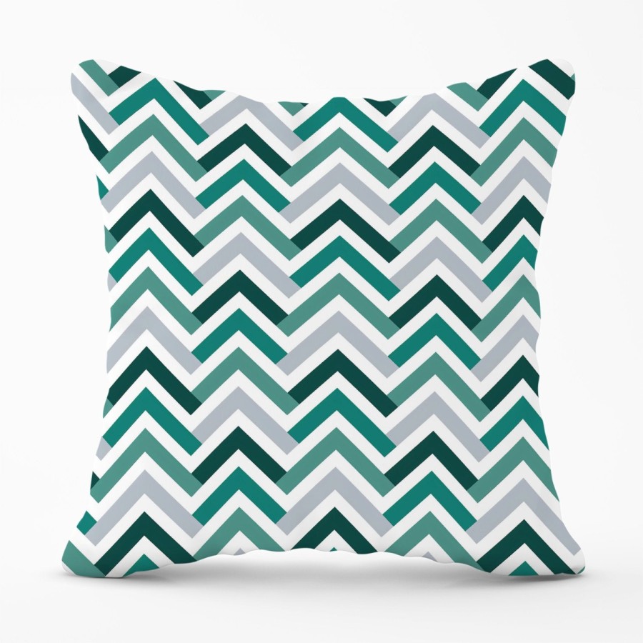 Retro Vintage Colored Chevron Pattern Outdoor Cu... | Cazaar