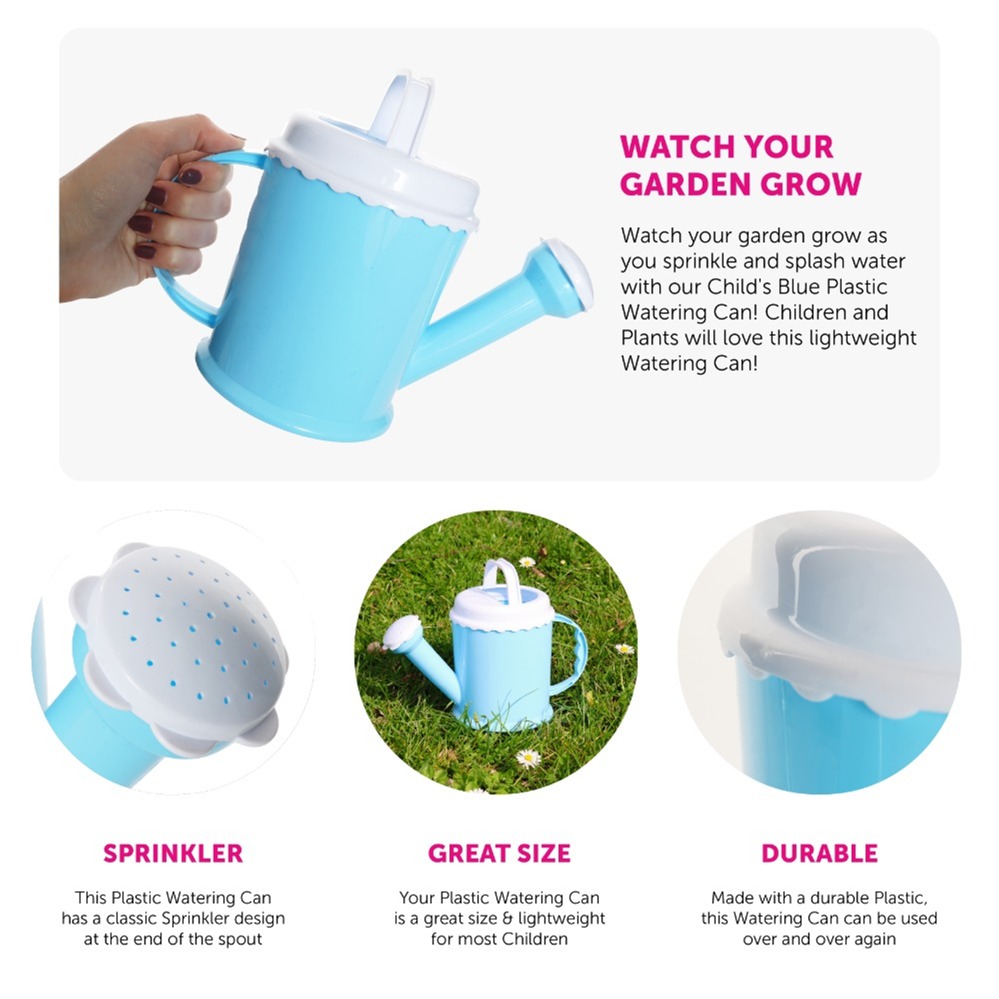 Kids Blue Plastic Watering Can | Cazaar