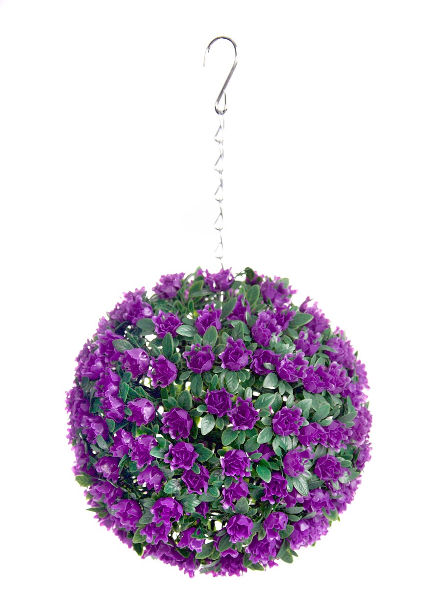 Best Artificial 23cm Purple Rose Flower Ball | Cazaar