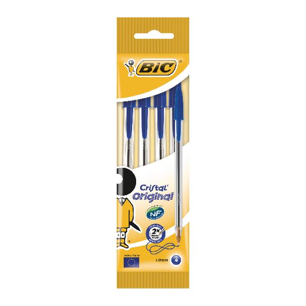 Bic Blue Cristal Bpoint 4 Pen Pk40 - BC01016 | Cazaar