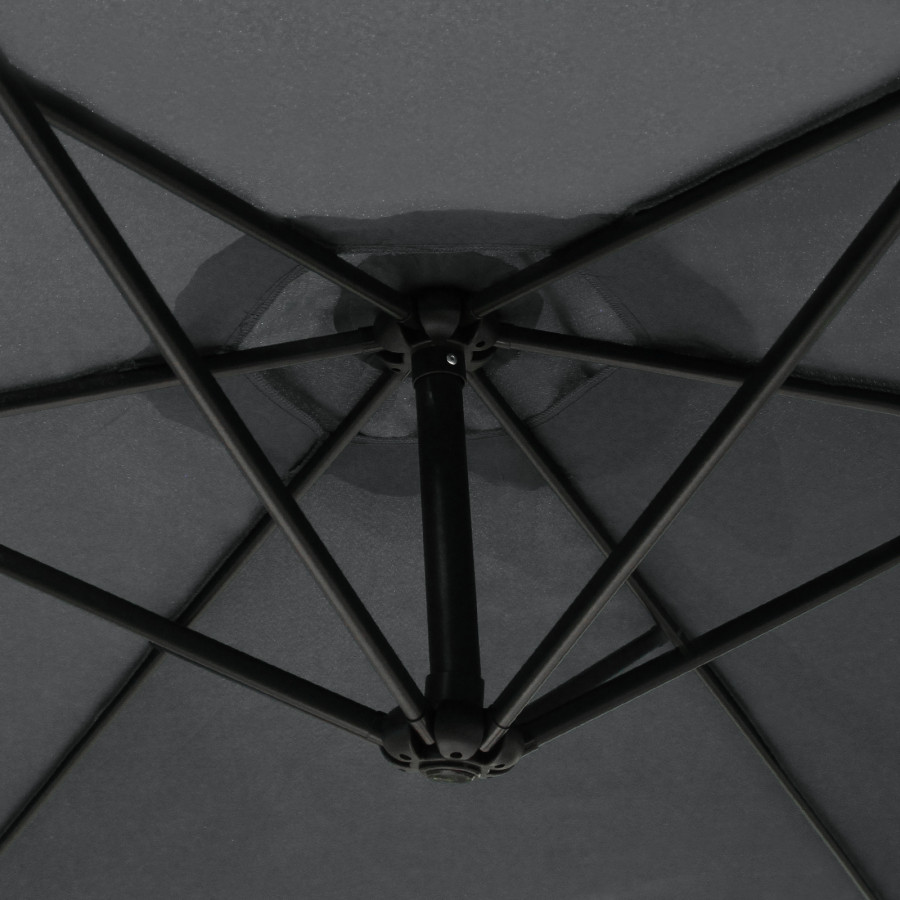 Grey Cantilever Parasol & Fan Base | Cazaar