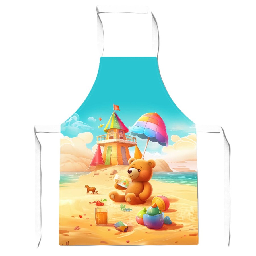 Bear On A Beach Holiday Apron | Cazaar