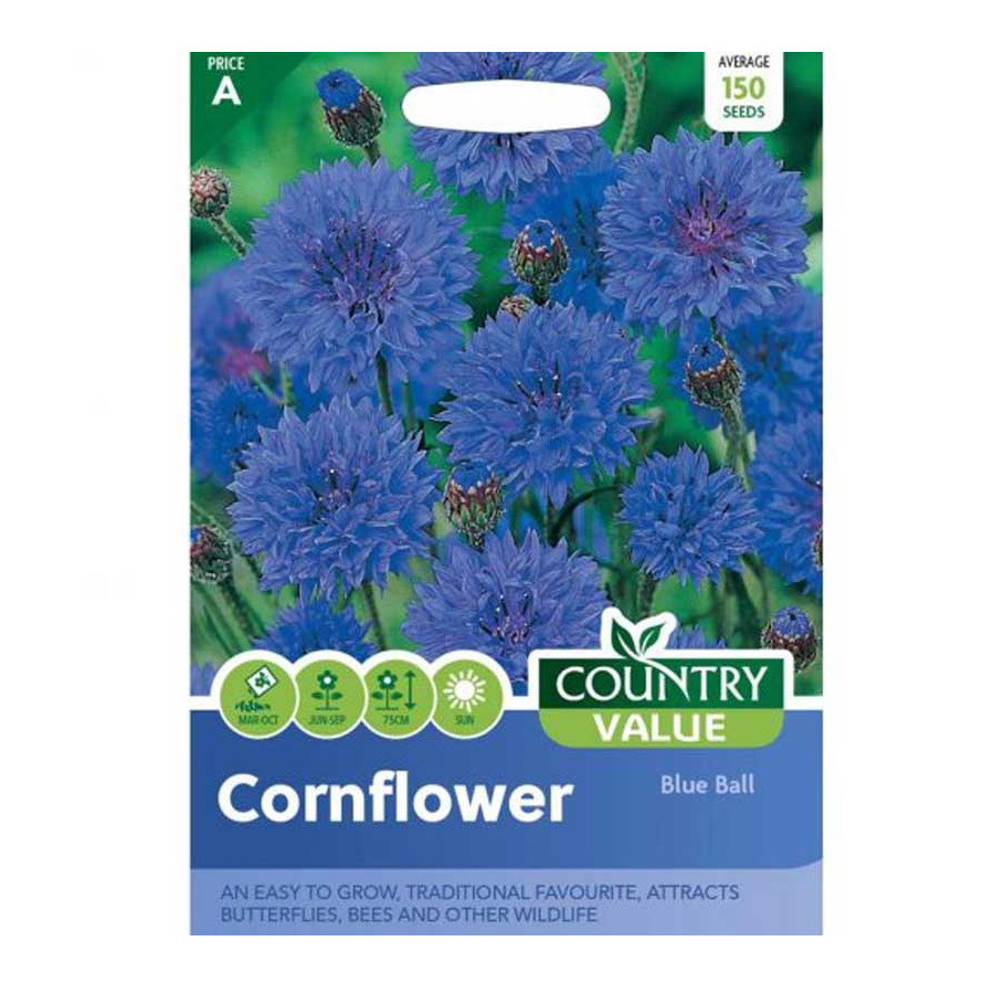 Cornflower Seeds - Blue Ball Flower Packet | Cazaar
