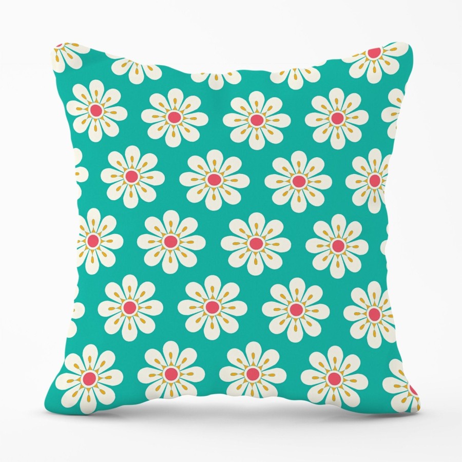 Daisy Pattern Outdoor Cushion | Cazaar
