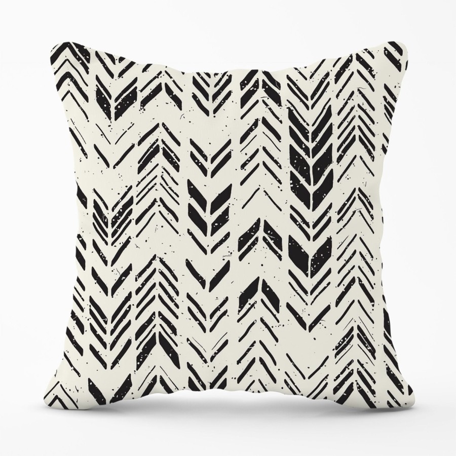 Hand Drawn Chevron Pattern Outdoor Cushion | Cazaar