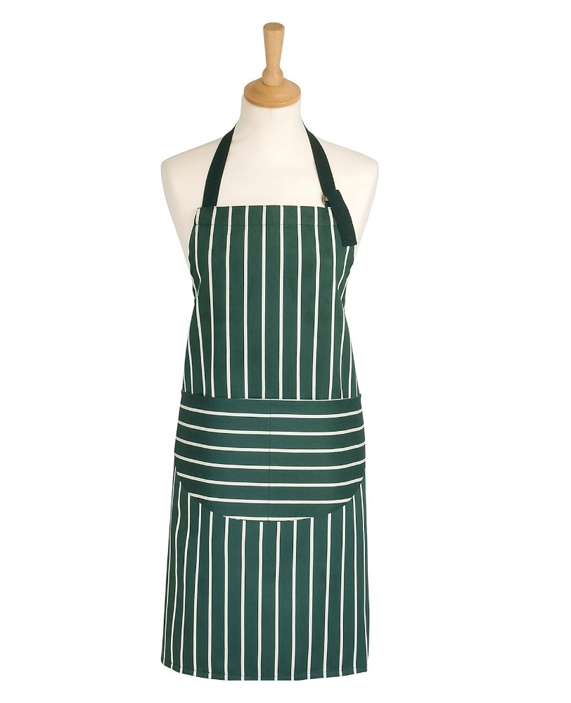 Classic Length Green Striped Apron by Dexam | Cazaar