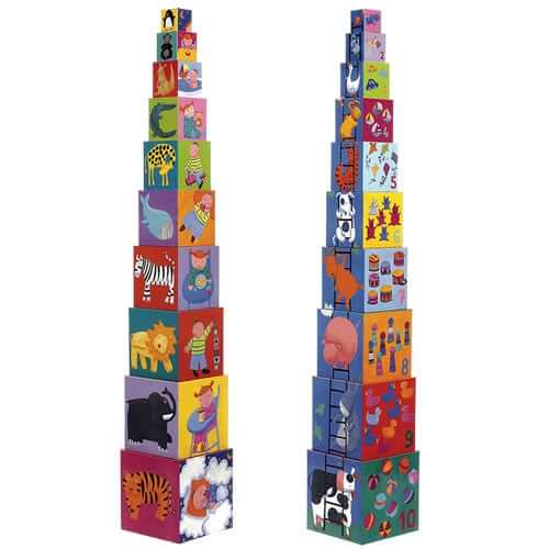Djeco Stacking Cubes - Funny | Cazaar