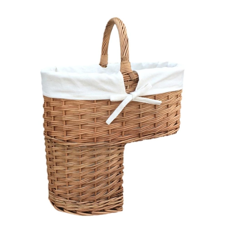 Double Steamed Stair Basket with White Lining | Cazaar